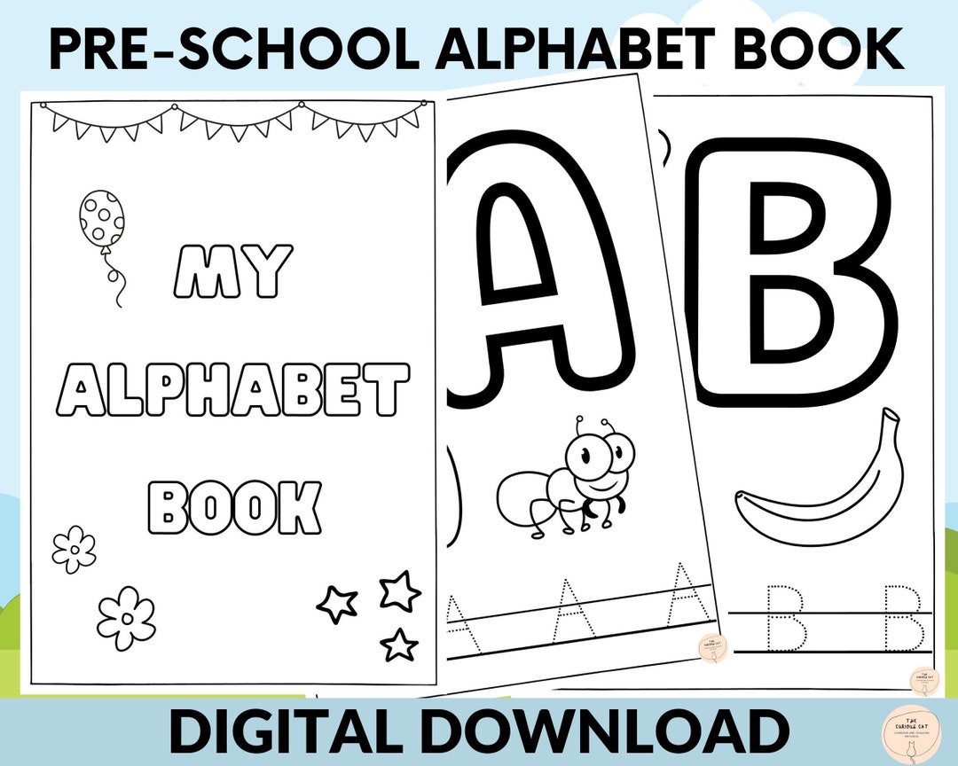 Alphabet Coloring & Tracing Book for Daycare Preschool - Etsy