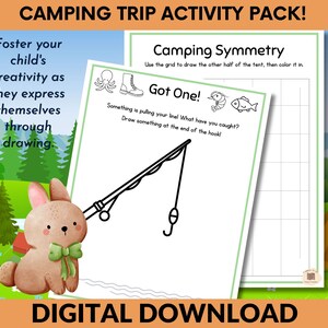 Kindergarten Printable Camping Activity Book, Coloring Pages & Games ...