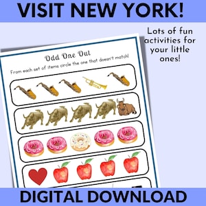 New York Worksheets, Fun & Educational Activities for Kids, Big Apple ...
