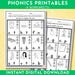 Phonics Worksheets, CVC Missing Vowel, Emergent Readers Middle Sound ...