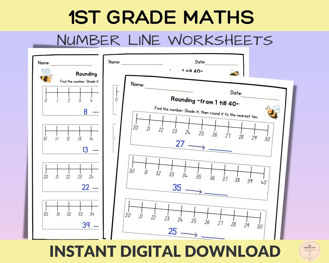 1st Grade Maths Printables, Maths Worksheets for 1st Grade, Number Line ...