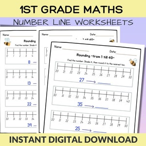 1st Grade Maths Printables, Maths Worksheets for 1st Grade, Number Line ...