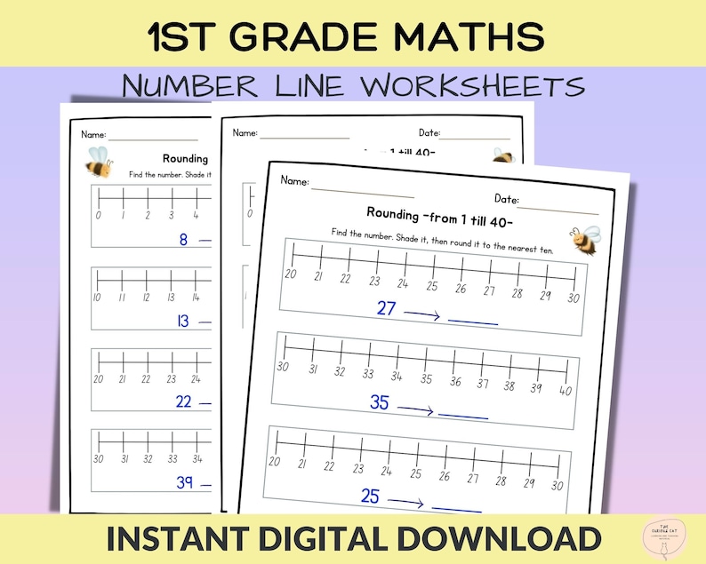 1st Grade Maths Printables, Maths Worksheets for 1st Grade, Number Line ...