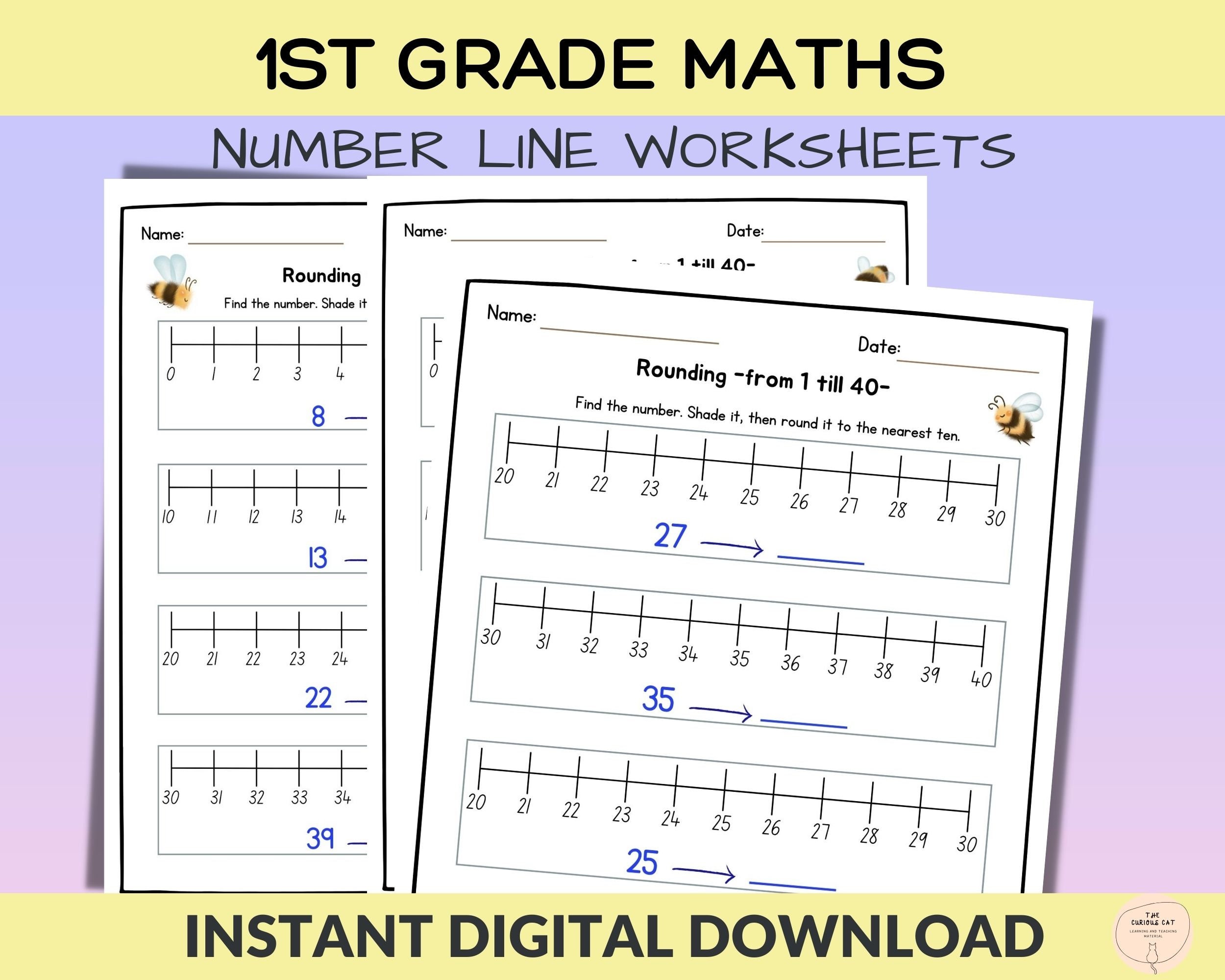 1st Grade Maths Printables, Maths Worksheets for 1st Grade, Number Line ...