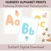 Alphabet Posters, Nursery Decor, Educational Wall Art Printable, ABC ...