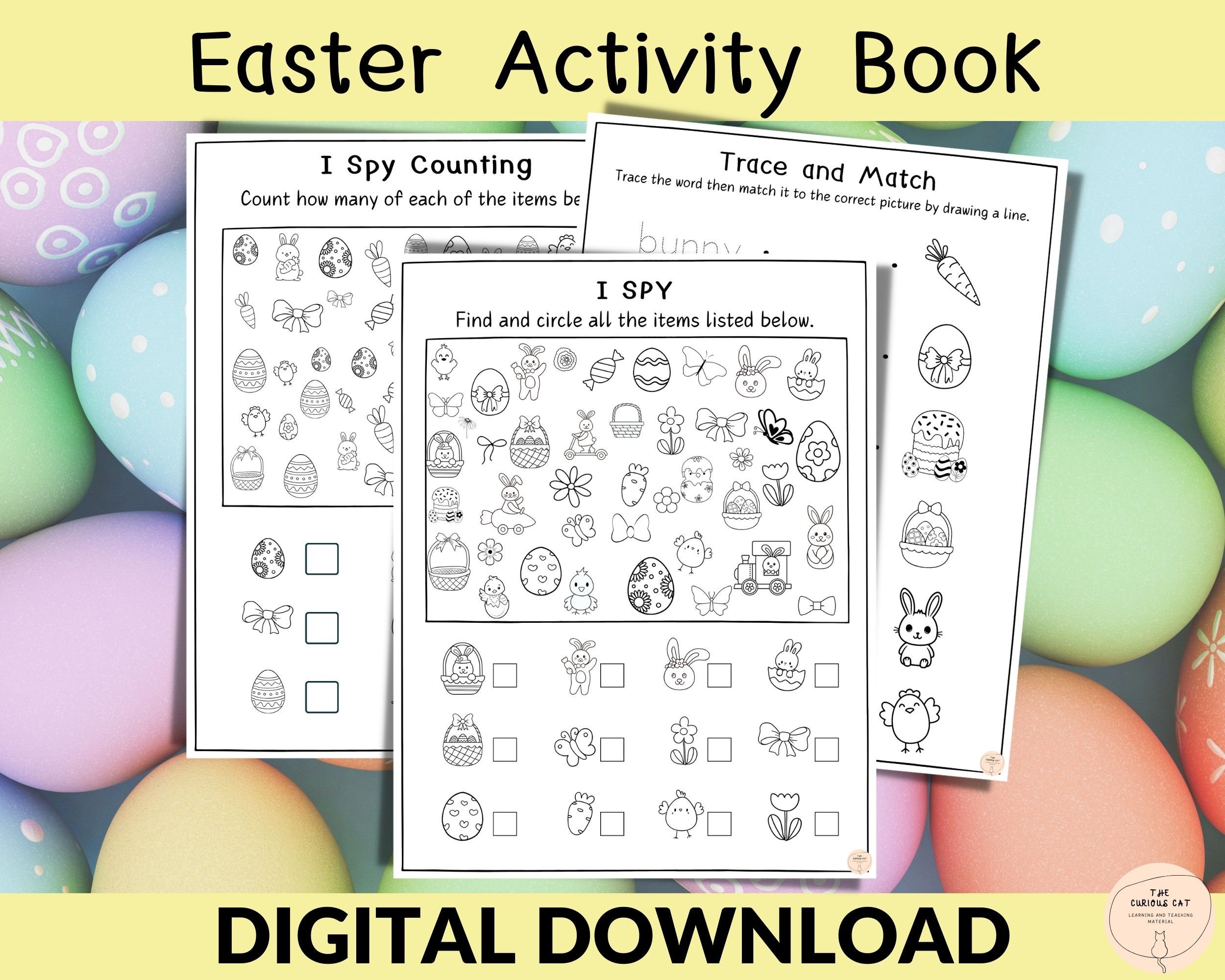 Easter Activity Book for Kids, Activities for Kids, Coloring Pages ...