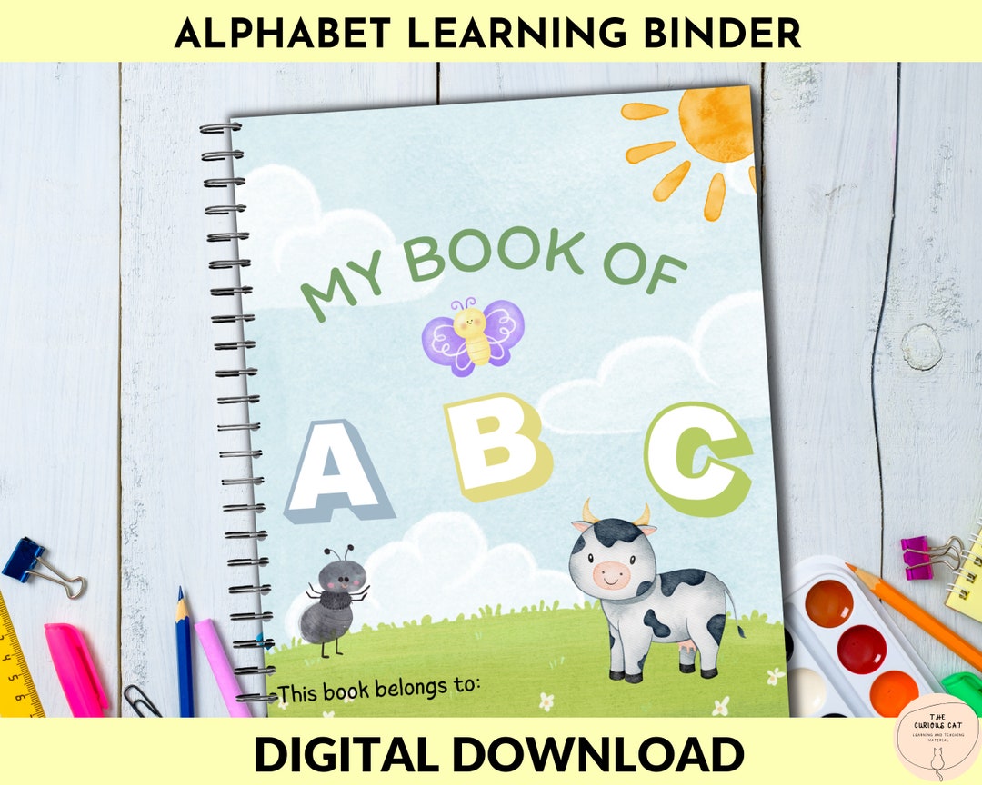 Alphabet Busy Book, ABC Learning Binder With Beginning Sounds for ...