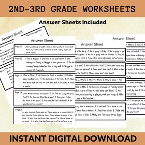 Reading & Writing Worksheets for 2nd - 3rd Grade | Sentence Building ...