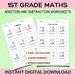 Addition and Subtraction Worksheets Maths 1st Grade Homeschool ...