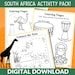 Printable South Africa Kids Activity Pack Travel Worksheets Activities ...