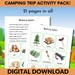 Kindergarten Printable Camping Activity Book, Coloring Pages & Games ...