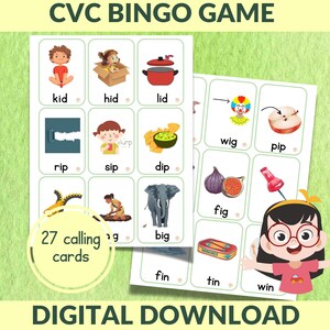 CVC Phonics Printable Activity for Pre-k and Kindergarten, Phonemic ...