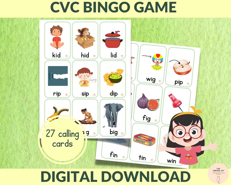 CVC Phonics Printable Activity for Pre-k and Kindergarten, Phonemic ...