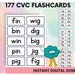 CVC Phonics Flashcards Cvc Word Kindergarten Phonics Phonemic Awareness ...