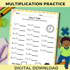 Multiplication Worksheets, Maths Fluency Printables, Times Tables ...