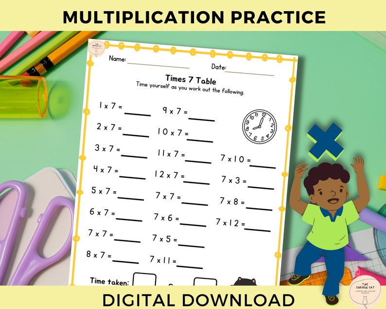 Multiplication Worksheets, Maths Fluency Printables, Times Tables ...