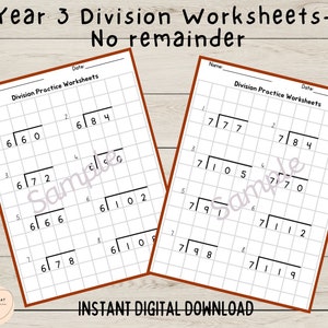 Division Worksheets Without Remainder Division Printouts for 3rd Grade ...