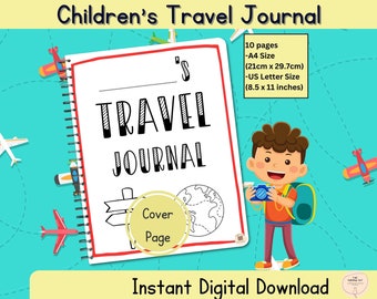 Travel Journal for Kids Travel Journal Printable Kids Travel Book ...