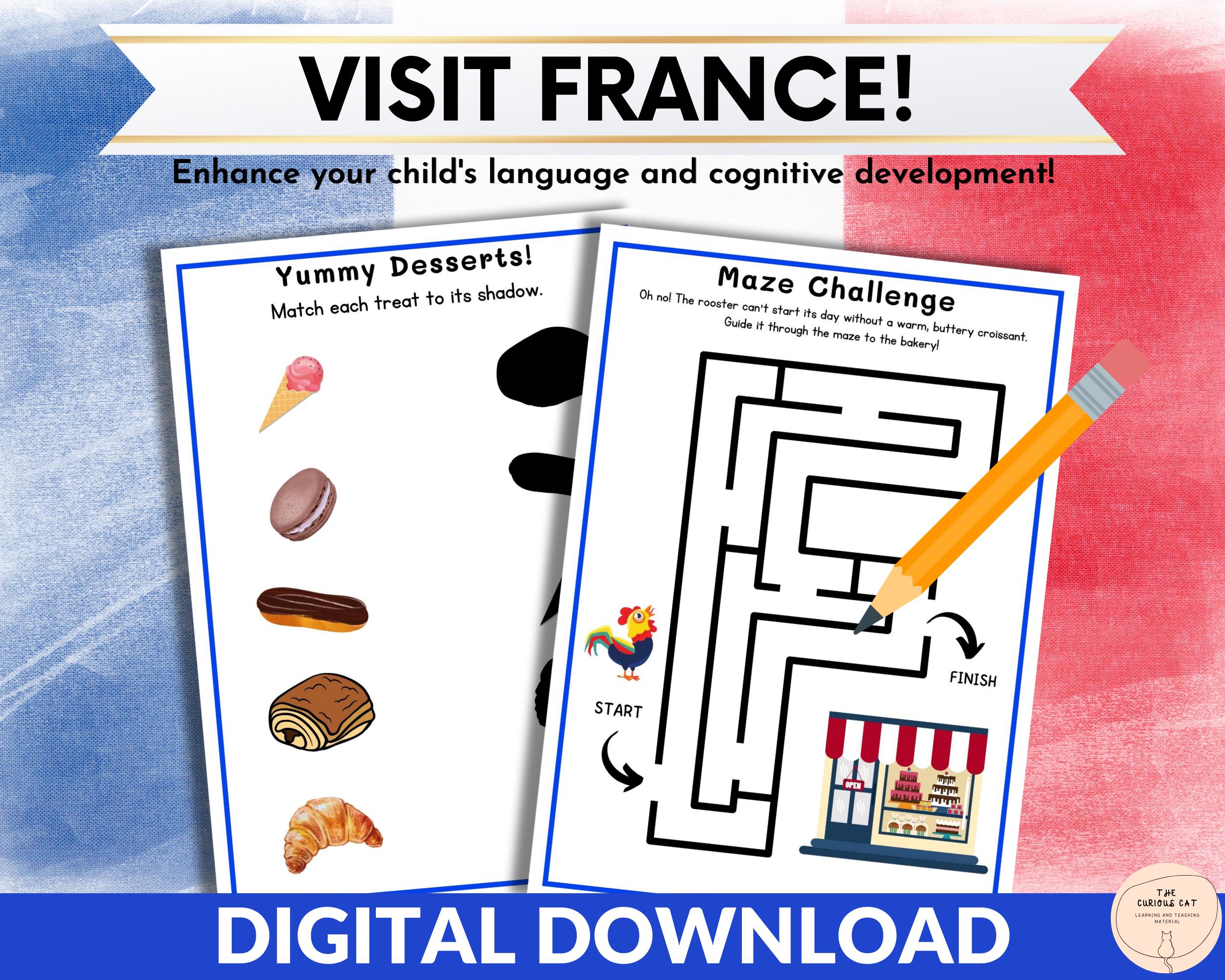 France Learning Pack for Kids | Printable Worksheets & Activities ...