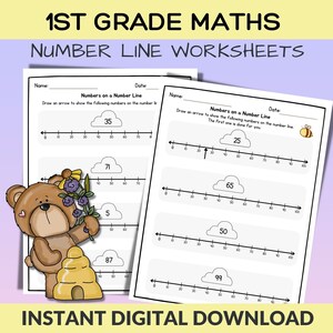 1st Grade Maths Printables, Maths Worksheets for 1st Grade, Number Line ...