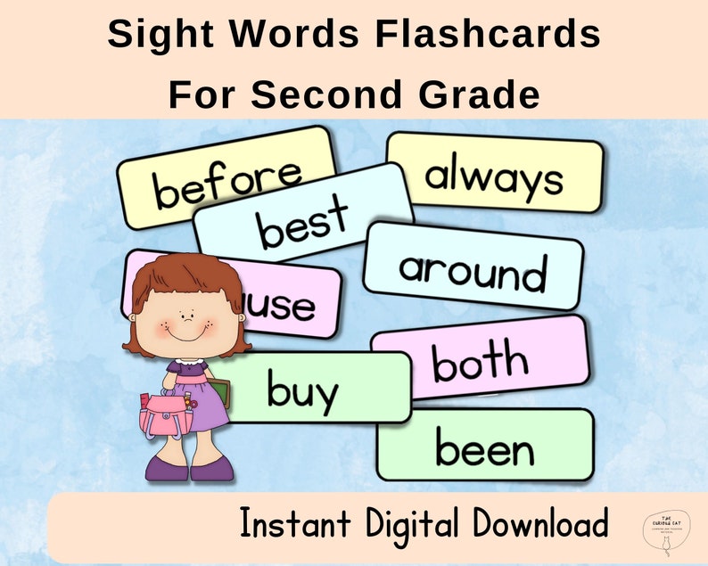Sight Words Printable Flashcards, 2nd Grade Reading Skills, High ...