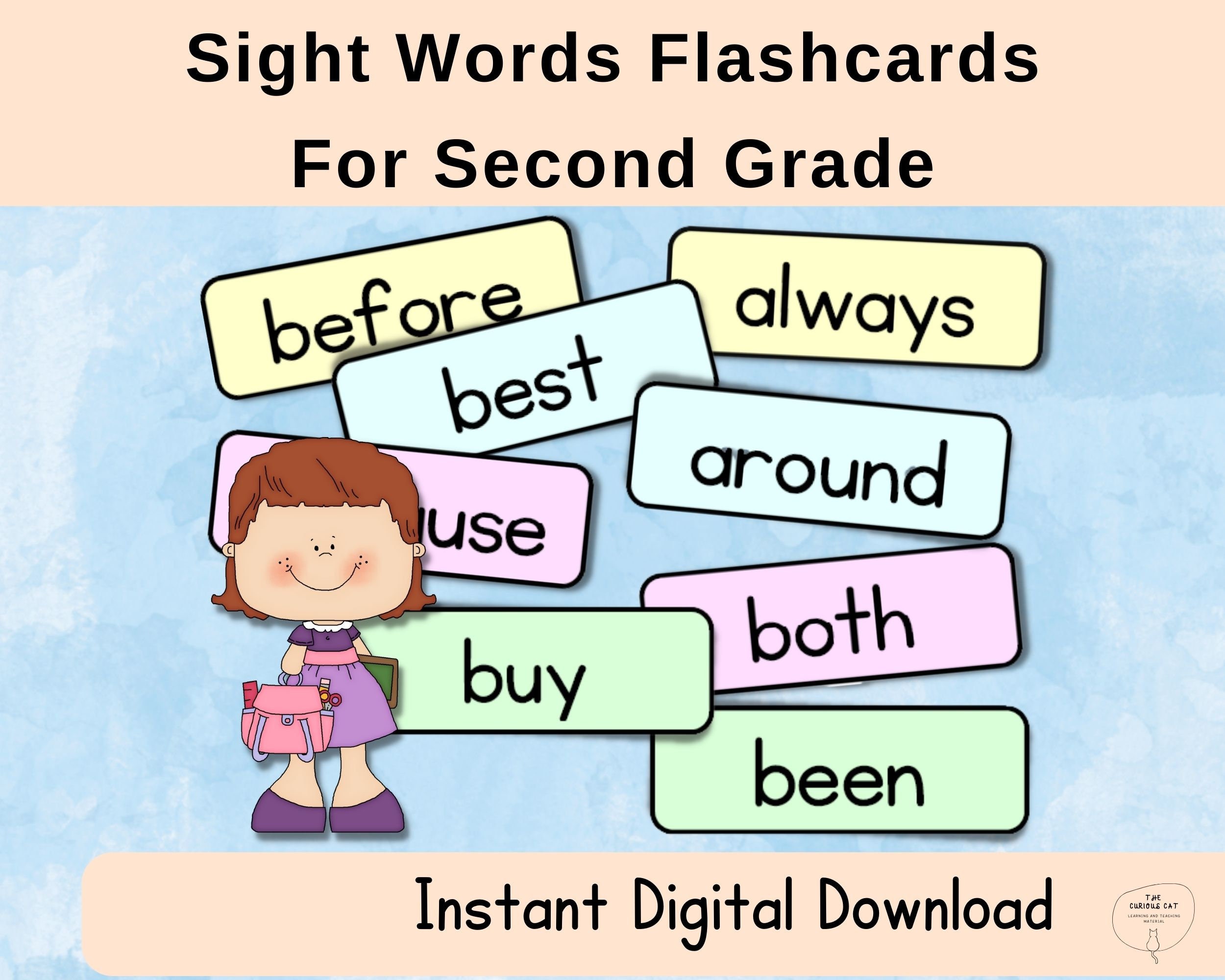 Sight Words Printable Flashcards, 2nd Grade Reading Skills, High ...
