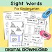 Dolch Sight Words Worksheets, Pre-primer Kindergarten Workbook Spelling ...