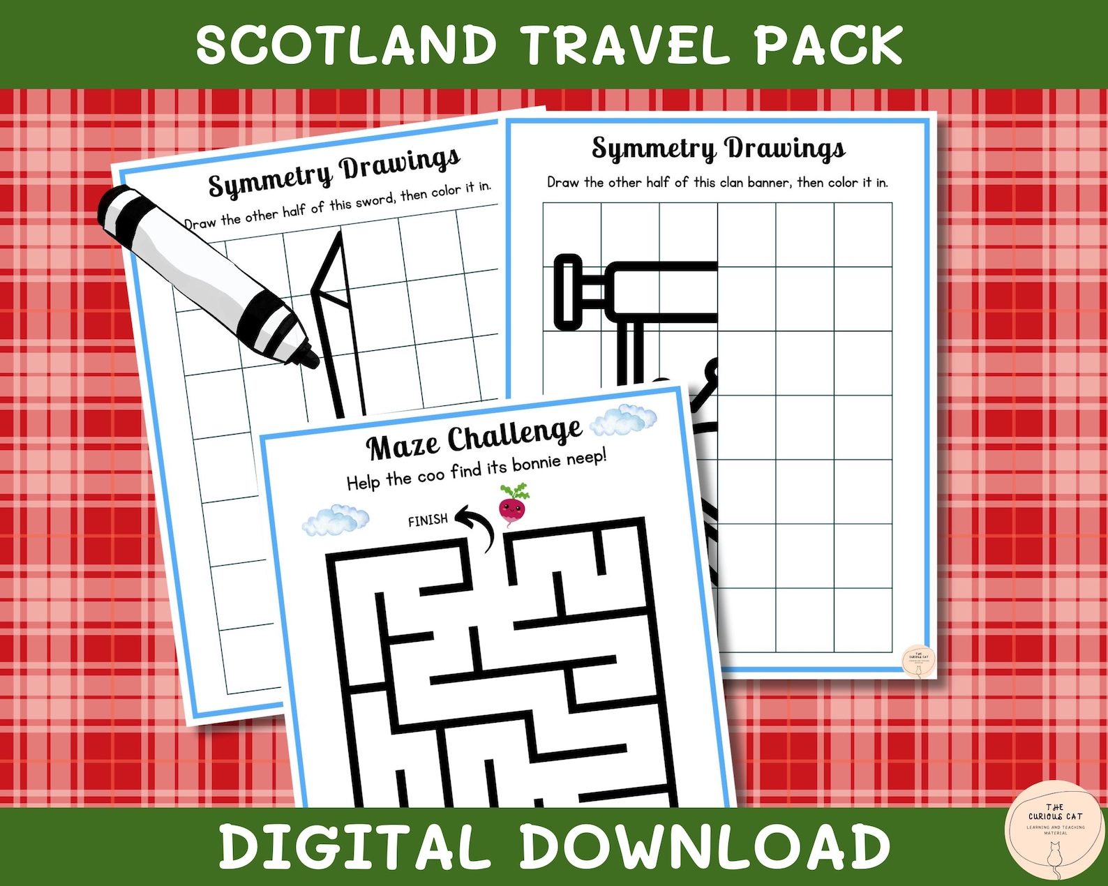 Country Study Printable, Travel Activity, Scotland Learning & Travel ...