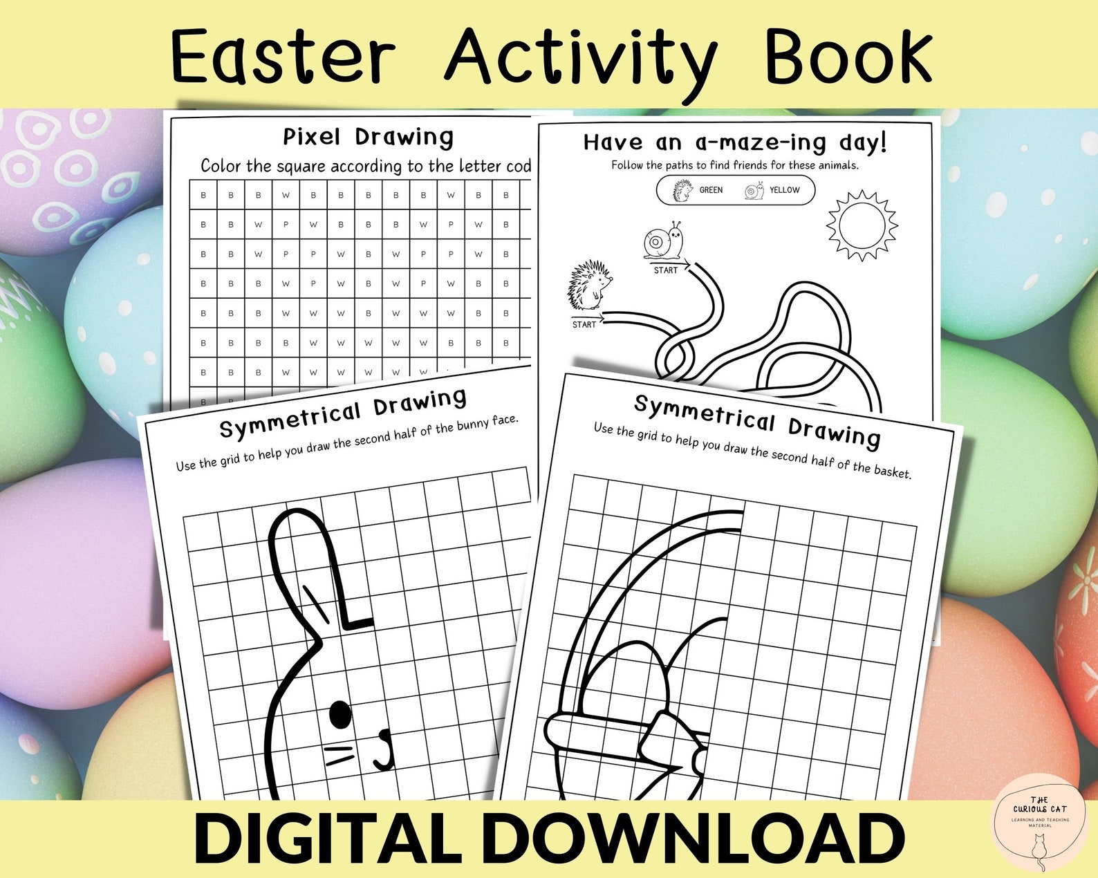 Easter Activity Book for Kids Activities for Kids Coloring Pages Easter ...