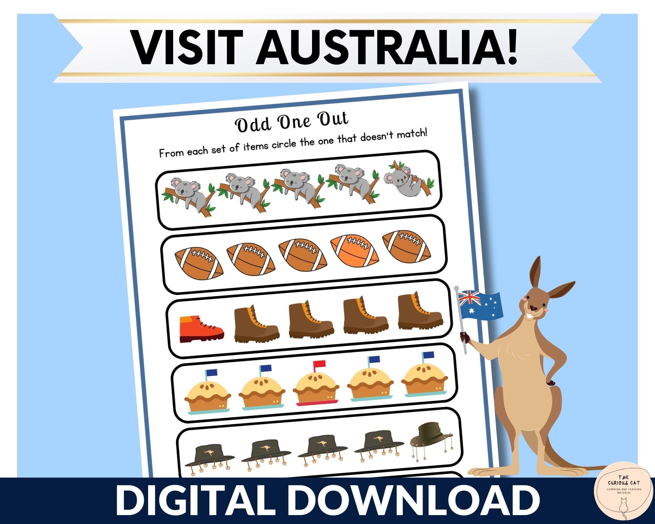 Country Study Printable, Travel Activity, Australia Learning & Travel ...