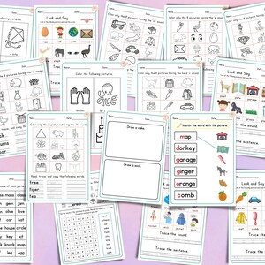 Phonics Worksheets Beginning Sounds, Reading and Writing Phonics ...
