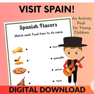 Spain Worksheets, Pre-school Worksheets, A Fun and Educational Travel ...