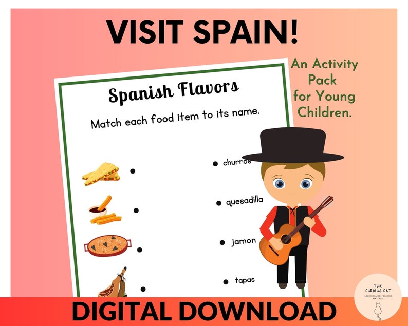 Spain Worksheets, Pre-school Worksheets, A Fun and Educational Travel ...