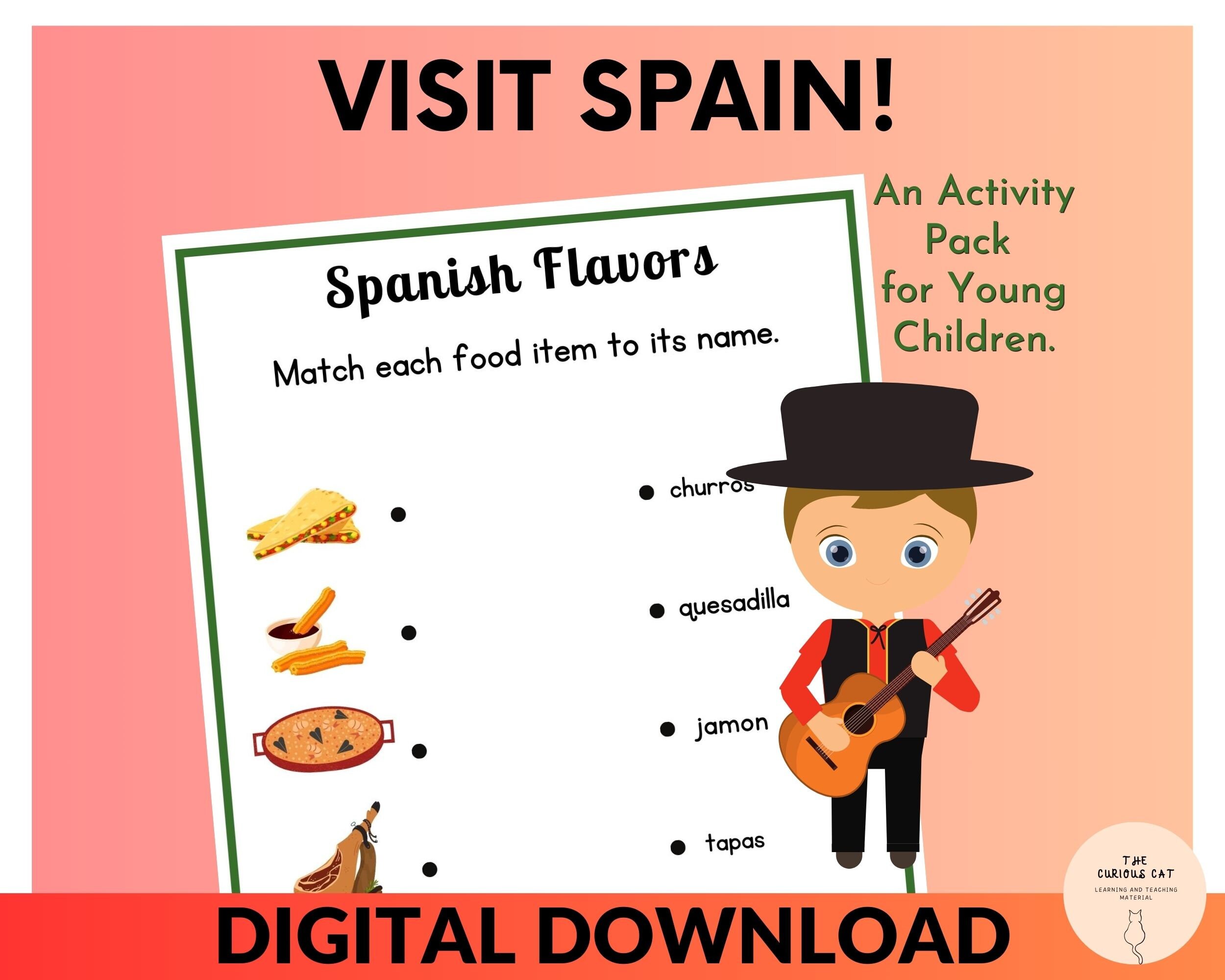 Spain Worksheets, Pre-school Worksheets, A Fun and Educational Travel ...