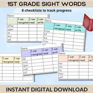 1st Grade Reading Resources, Printable Sight Words Activities ...