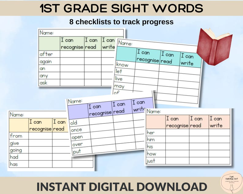 1st Grade Reading Resources, Printable Sight Words Activities ...