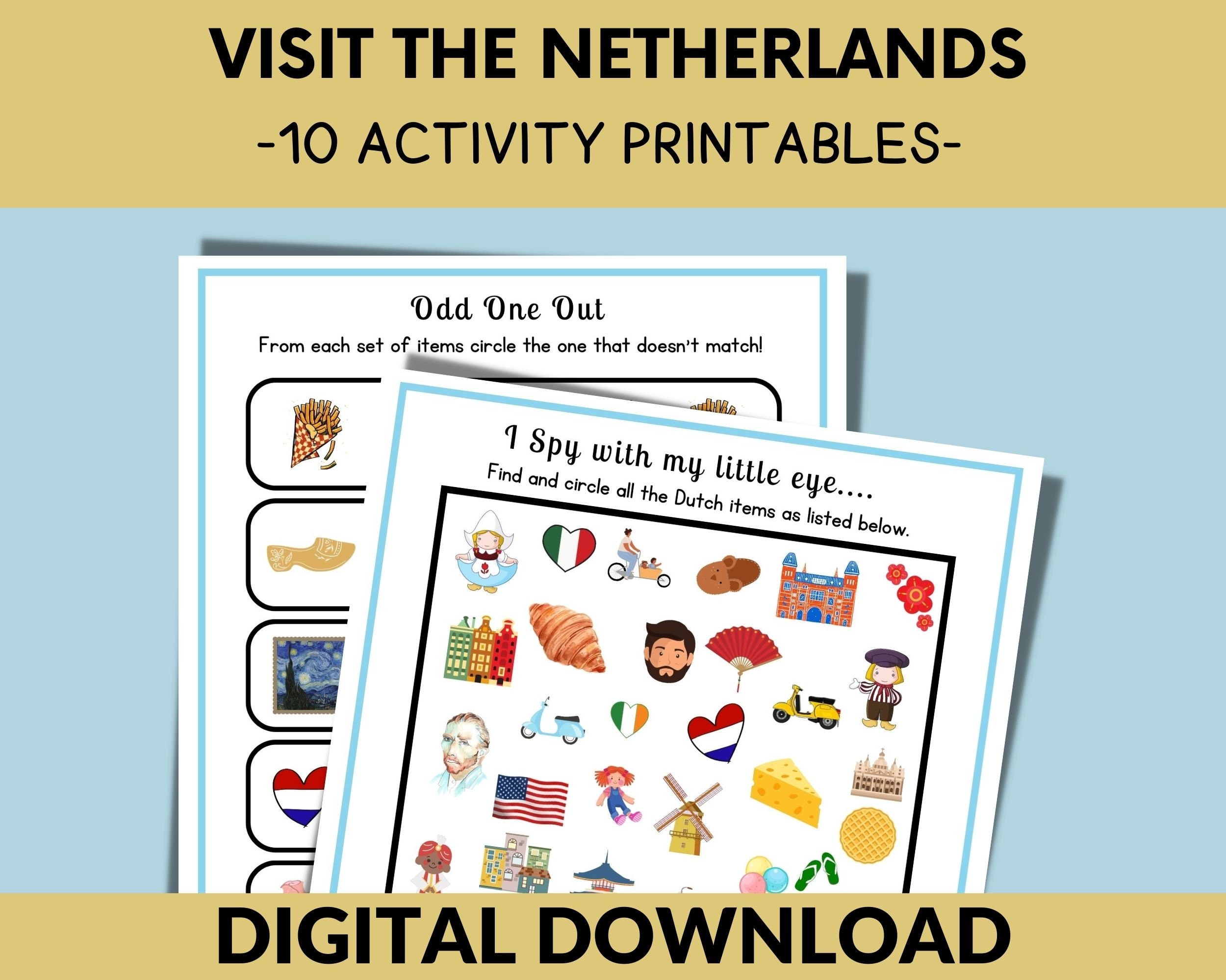 Kindergarten, 1st Grade, Netherland Worksheets, A Fun and Educational ...