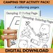Kindergarten Printable Camping Activity Book, Coloring Pages & Games ...
