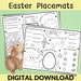 Easter Activity Placemats Easter Dinner Placemats for Kids Christian ...