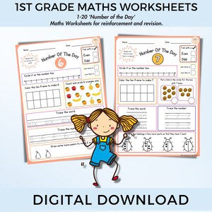 Maths Worksheets 1st Grade Printouts, Numbers 1 Till 20 Revision Work ...