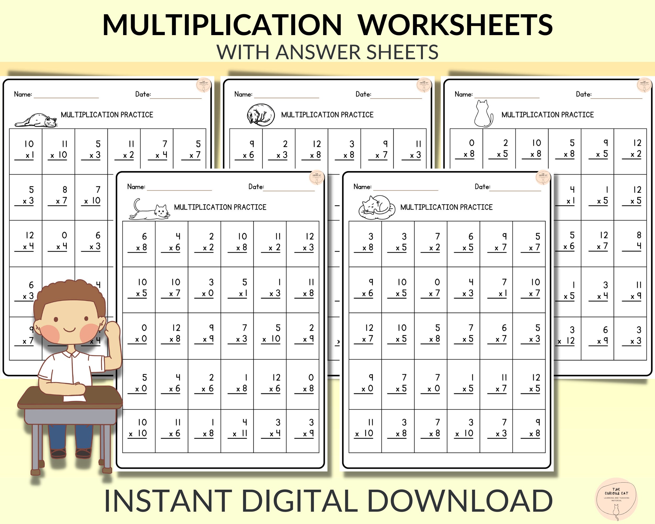 Multiplication Worksheets, 30 Multiplication Printouts for 2nd Till 5th ...