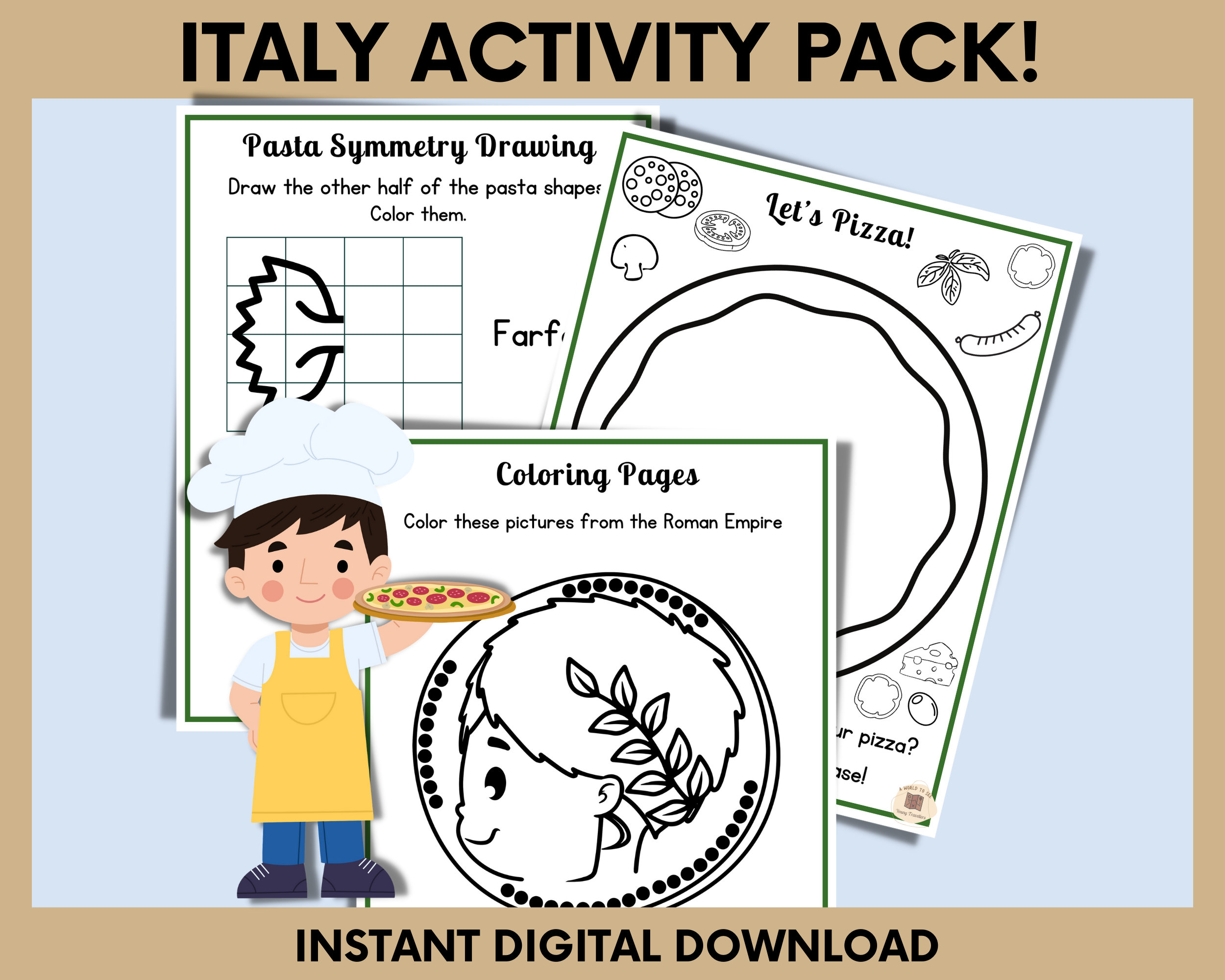 Italy Travel & Study Unit Activity Pack, Exploring Italy for Young ...