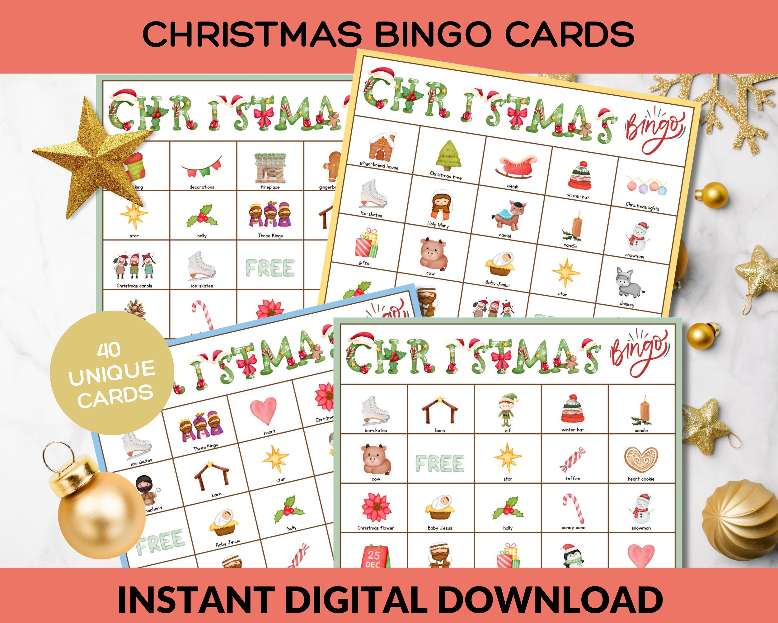 Christmas Nativity Bingo Cards, Family Christmas, Classroom Christmas ...