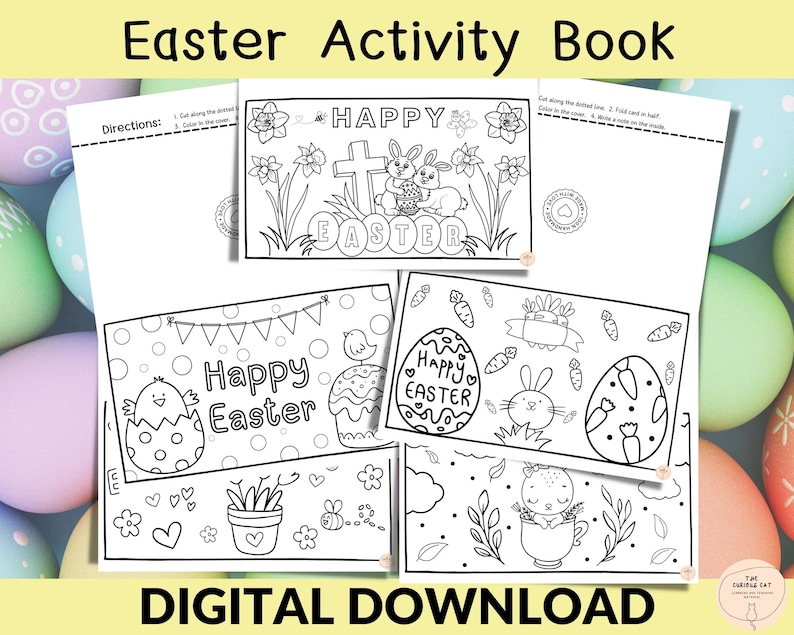 Easter Activity Book for Kids, Activities for Kids, Coloring Pages ...