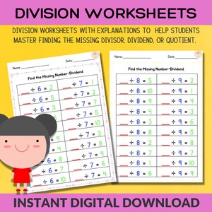 Division Pack for Beginners, Teacher-made Maths Worksheets for 3rd ...