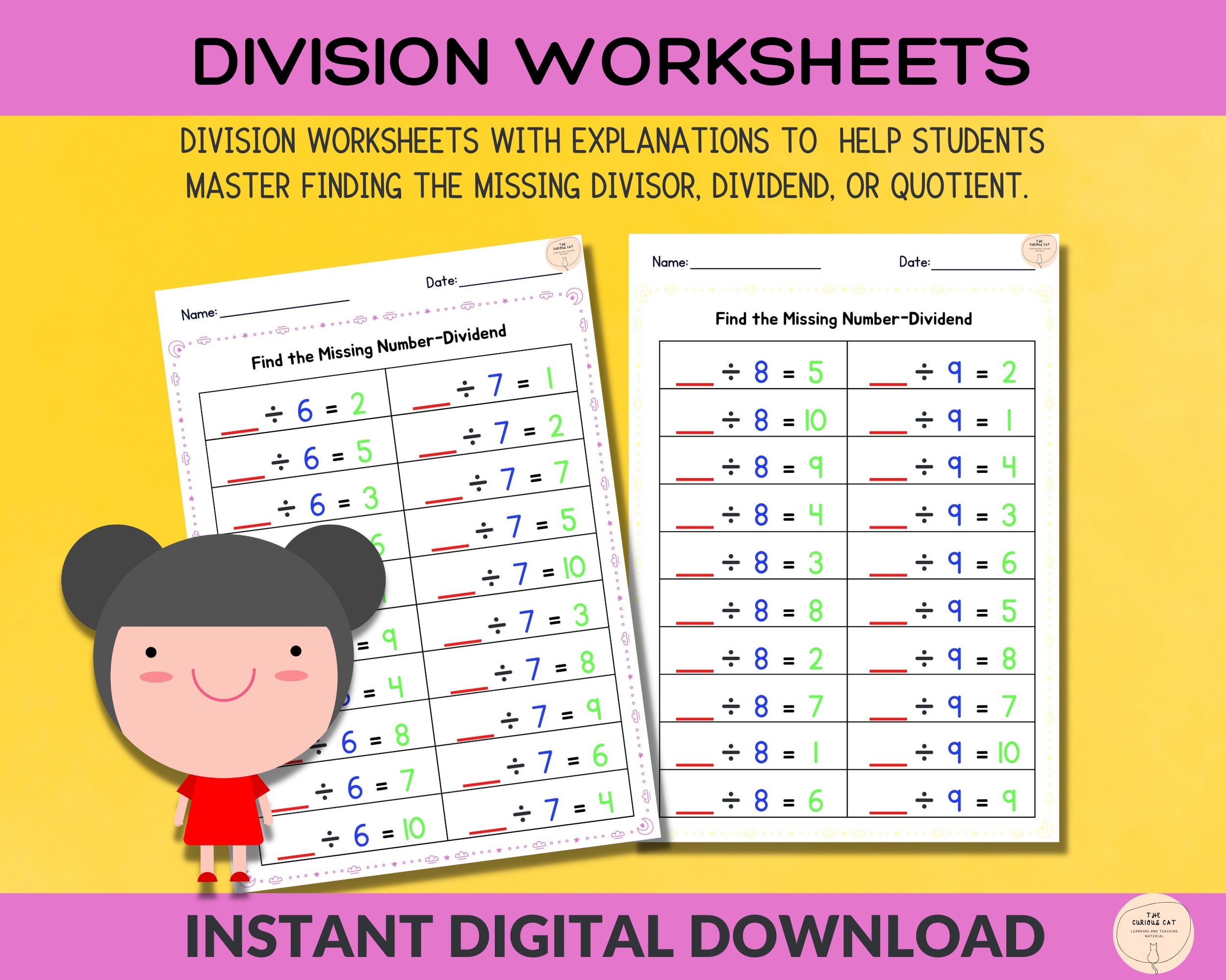 Division Pack for Beginners, Teacher-made Maths Worksheets for 3rd ...