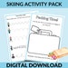 Kindergarten Worksheets, Winter Activities, Skiing Trip Activity Pack ...