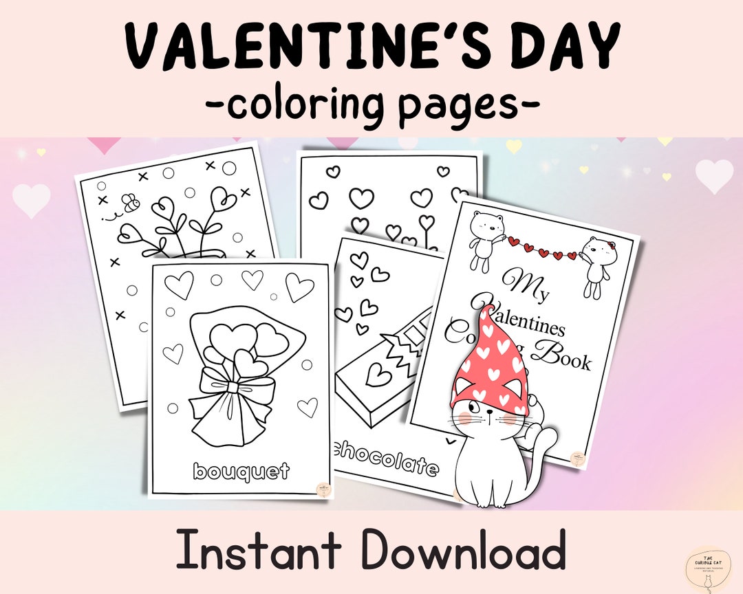 Valentine's Day Coloring Pages | Kids Hearts Printables | Valentine's ...