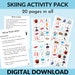 Kindergarten Worksheets, Winter Activities, Skiing Trip Activity Pack ...