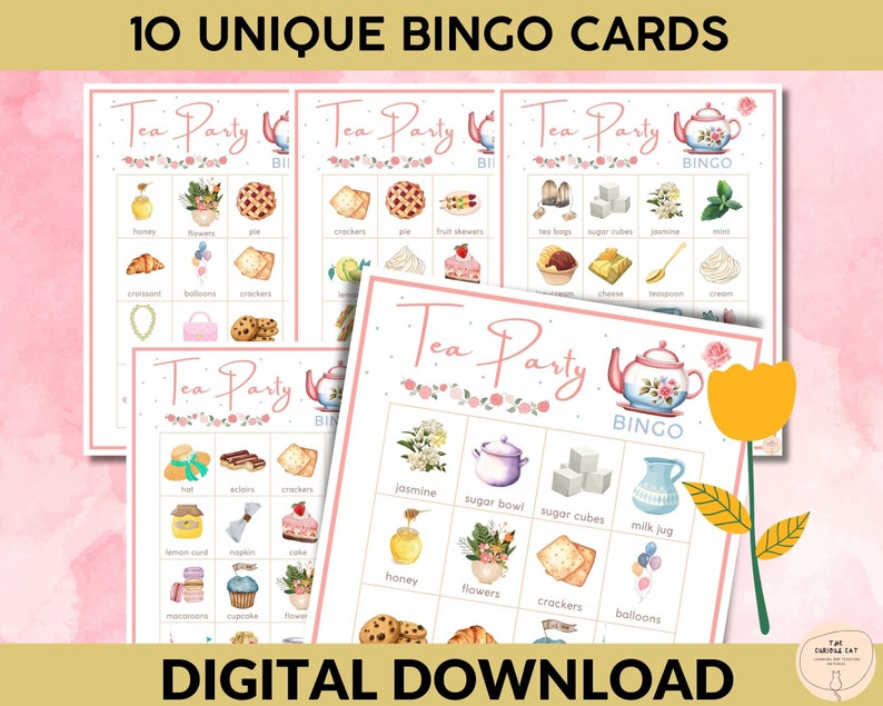35 Tea Party Printable Activities, Bingo Game, Coloring Pages, High Tea ...